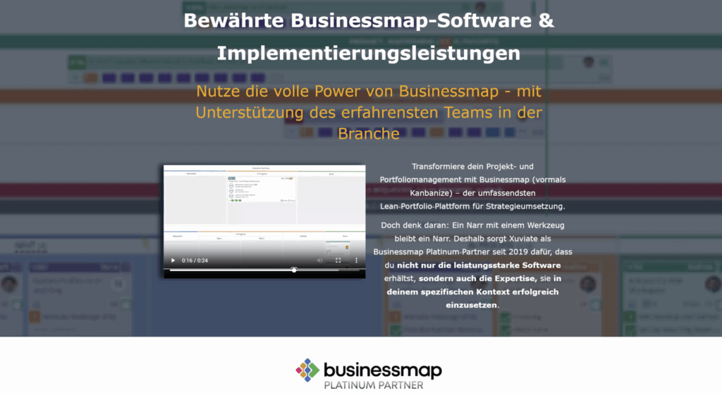Bewährte Businessmap-Software & Implementierungs­leistungen - Xuviate