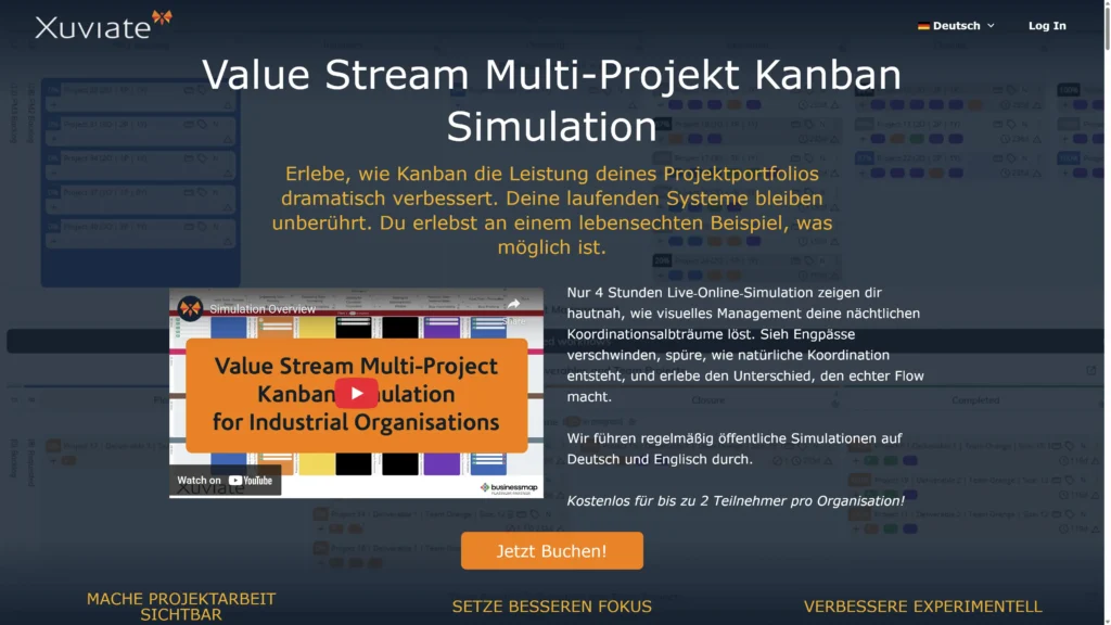 Value Stream Multiprojekt Kanban Simulation - Xuviate
